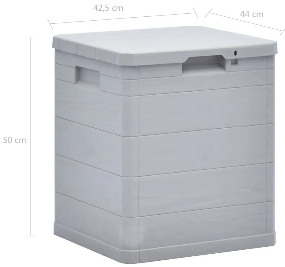 Zahradní úložný box - 90 l | světle šedý