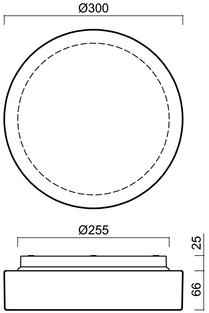 Osmont 71206 Elsa 2, kulaté stropní svítidlo z triplexového skla, 2x7W E27, prům. 30cm, IP65