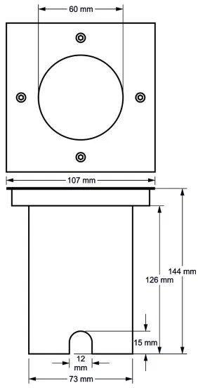 Venkovní nájezdové svítidlo 1xGU10/35W/230V IP44 matný chrom