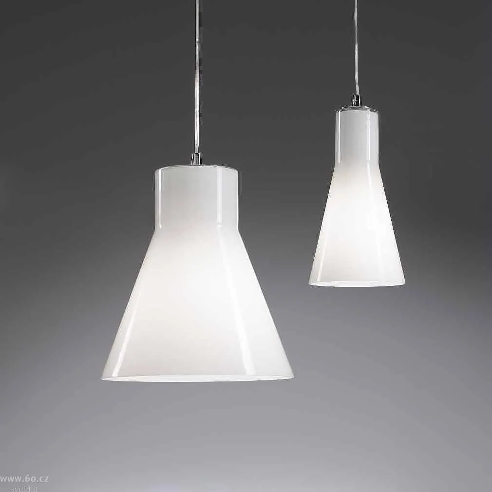 Fabas luce 2753-40-138 Diana, závěsné svítidlo, 1x75W, bílé stínítko, prům. 14cm