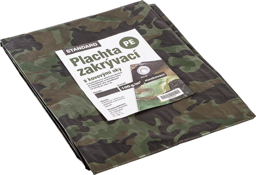 Plachta zakrývací STANDARD CAMO 100g/m2 maskovací 2×3 m