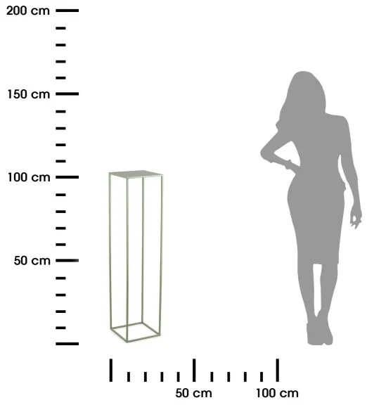 Stojan na květiny 100x24 cm tmavě zelená