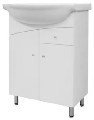 Koupelnová skříňka s keramickým umyvadlem Uno 65 ZV | A-Interiéry