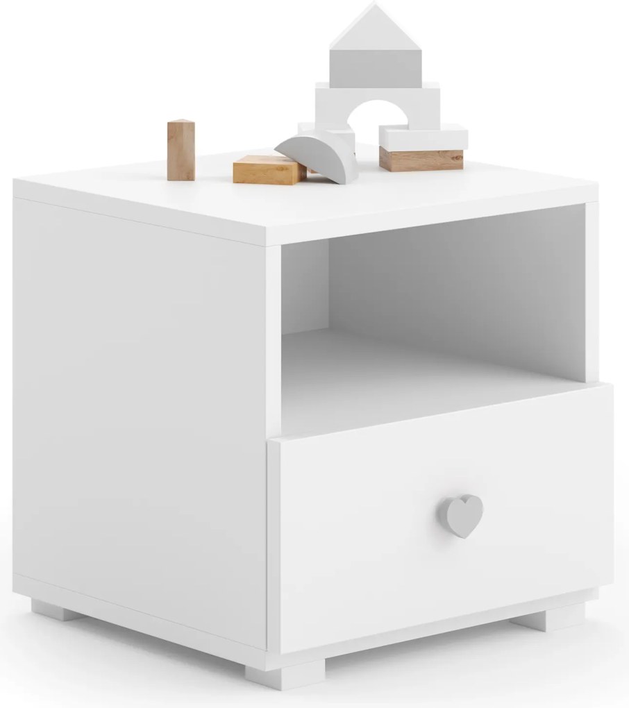 ADRK Furniture Noční stolek se zásuvkou EMI NS-EMI-W-UCH-2-L008