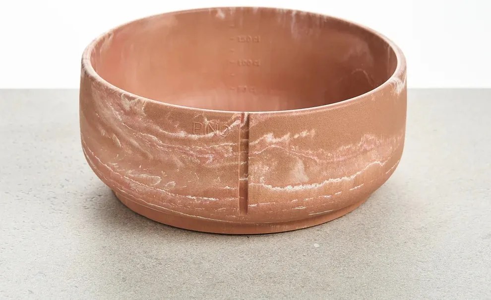 PINO PETS Stylová miska pro psy PINO | mramorovaný vzhled Salmon Terra Marble | objem 50 / 150 cl Velikost: L