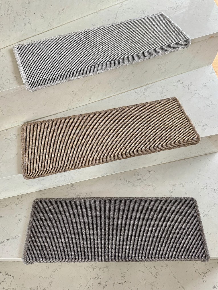 Vopi Nášlapy na schody Nature NEW béžová obdélník, samolepící - 25x80 obdélník (rozměr včetně ohybu)