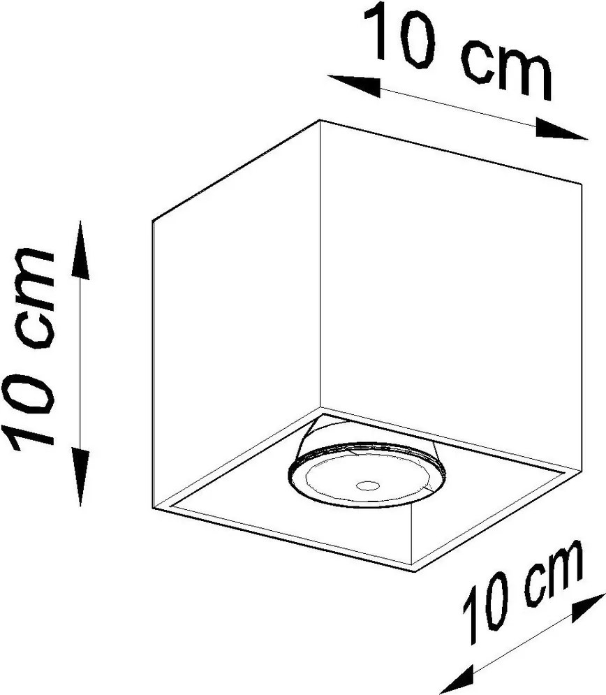 Sollux Lighting Stropní svítidlo QUAD 1 taupe