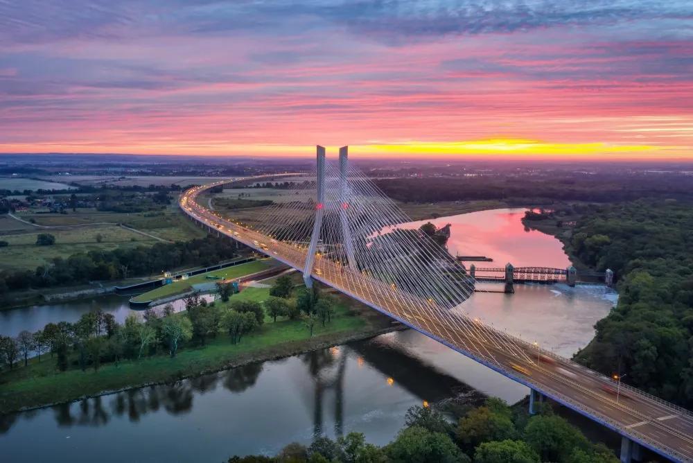 Fototapeta Rędzińského Most Ve Wroclawi Omyvatelný vlies 450x300