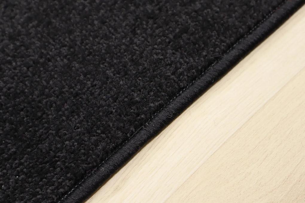 Vopi koberce Kusový koberec Eton černý ovál - 57x120 cm
