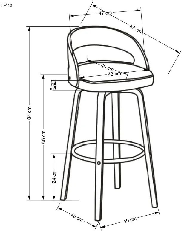 Barová židle H-110