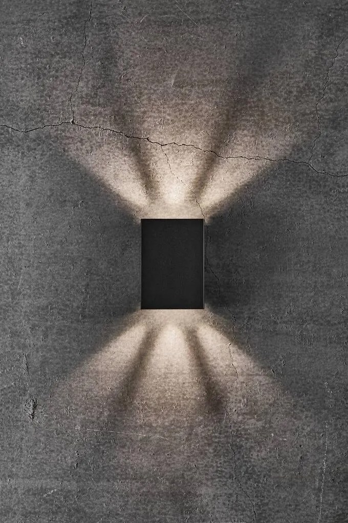 NOR 2019041003 Venkovní nástěnné svítidlo Fold 10 2x3,5W LED černá čirá - NORDLUX