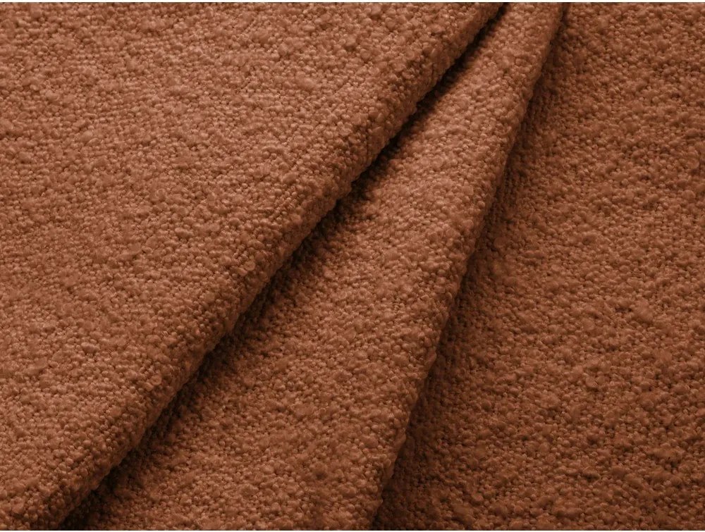 Hnědá rohová pohovka z textilie bouclé (levý roh) Molino – Micadoni Home