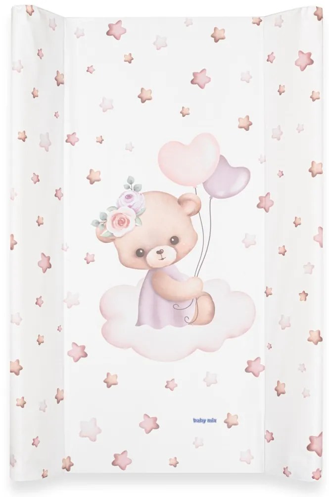 Přebalovací nástavec Baby Mix Medvídek 47x70cm růžová