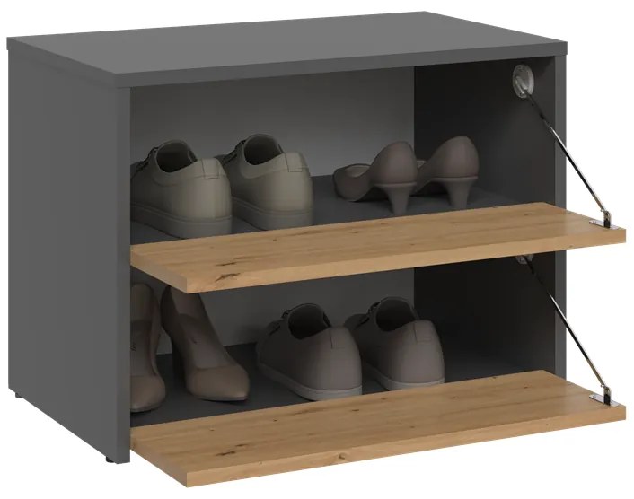 Botník MODO 2S antracit/dub artisan