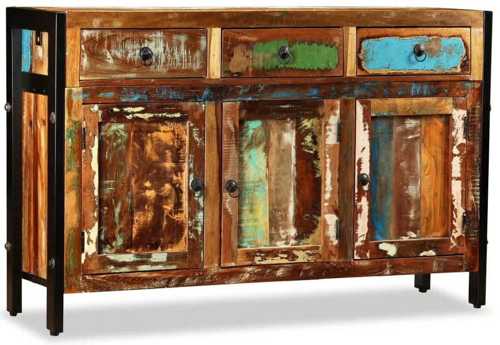 Příborník masivní recyklované dřevo 120 x 35 x 76 cm 243984