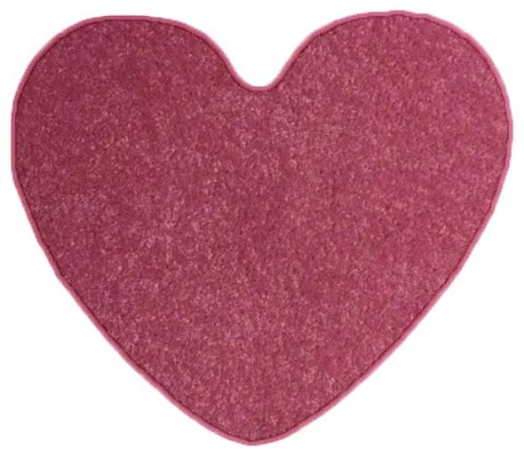 Vopi koberce Kusový koberec Eton růžový srdce - 100x120 srdce cm
