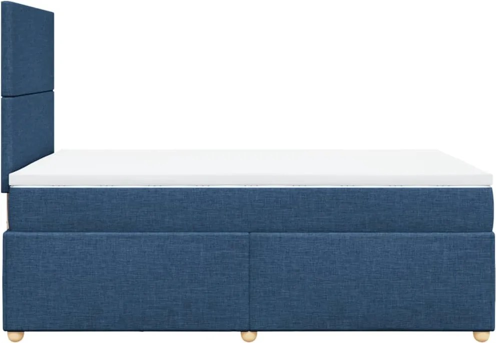 Box spring postel s matrací modrá 120x200 cm textil 3293546