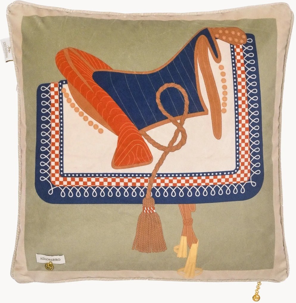 Sametový polštář Antique Saddle