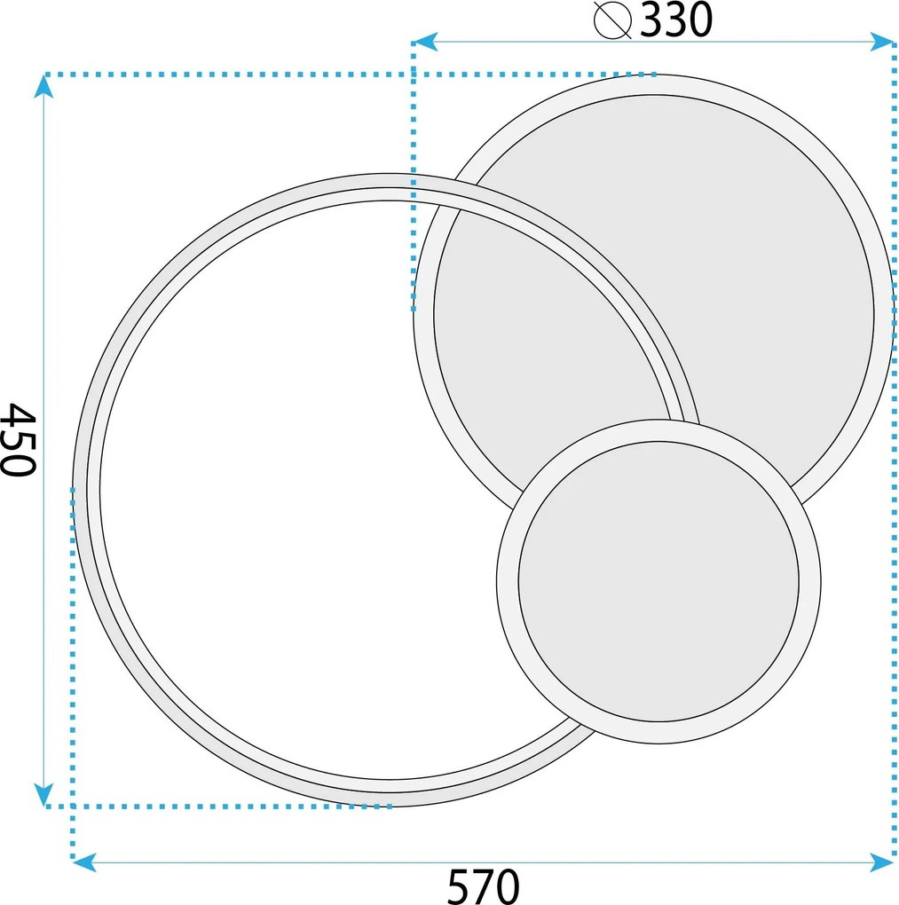 Toolight Stropní LED osvětlení APP1710-C zlaté