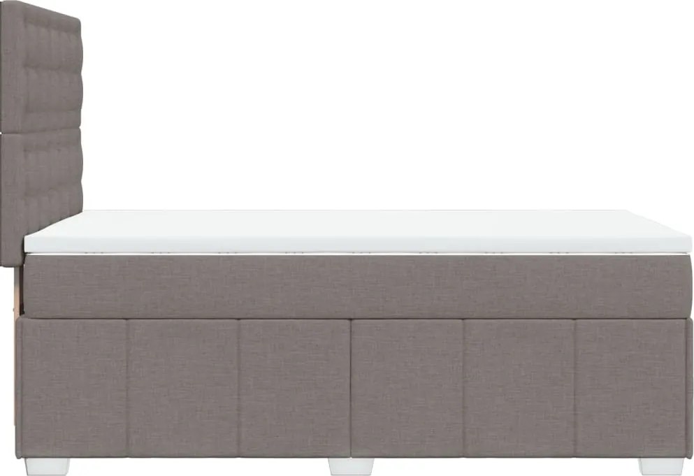 Box spring postel s matrací taupe 100 x 200 cm textil 3293897