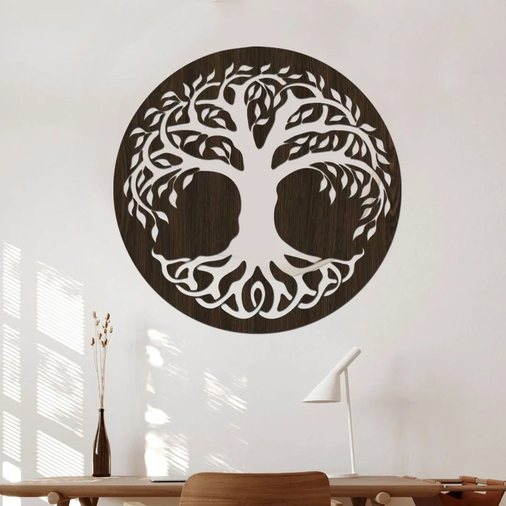 dřevo života Dřevěná samolepka stromu MURIEL Zvolte barvu dekoru: Horský dub, Zvolte rozměr Ø (cm): 20