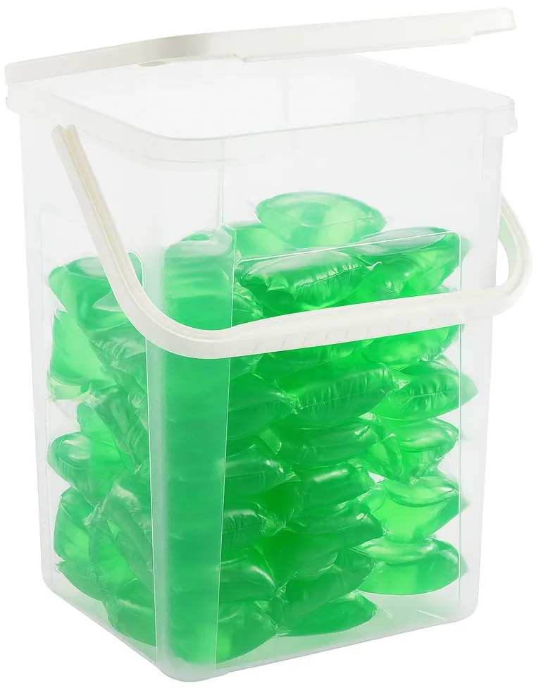 Rotho Nádoba na prací prášek, granule nebo bioodpad – 9 l DETERGENT Transparentní
