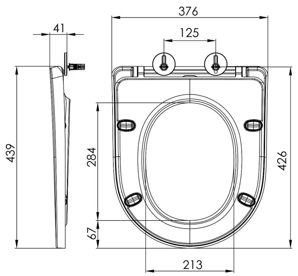 Bruckner LEON WC sedátko, Slim, Soft Close, duroplast, bílá 301.307.4