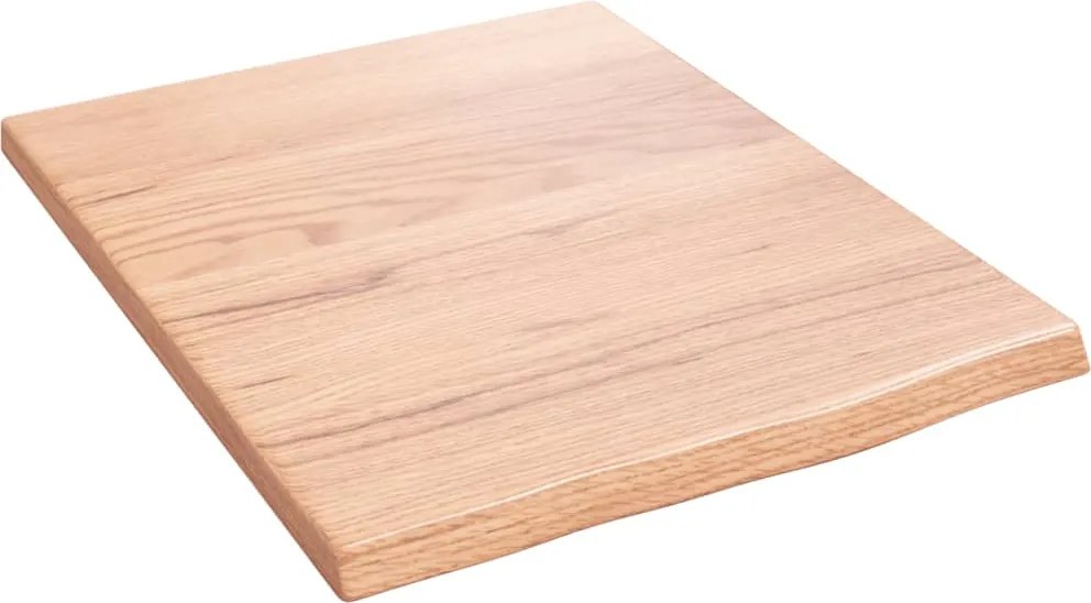 Koupelnová deska světle hnědá 40 x 50 x 2 cm ošetřený masiv 3156095