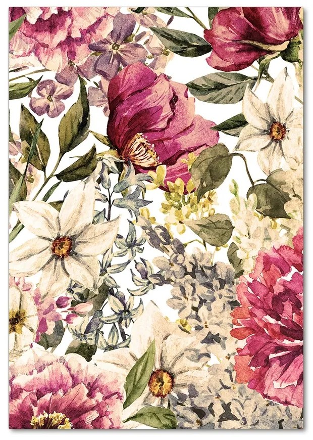 Wallmuralia Foto obraz akryl do obýváku Květinový vzor 70x100 cm