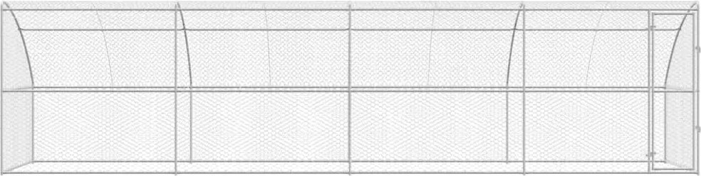 Psí kennel 4 ks Stříbrná 8 x 2 x 2 m Pozinkovaná ocel 3368338