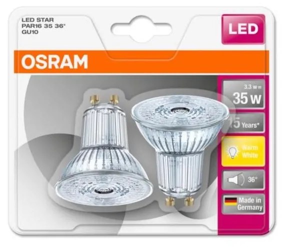 Osram SADA 2x LED Žárovka STAR GU10/2,6W/230V 2700K - Osram P224742