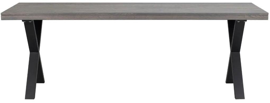 Tmavě hnědý dubový jídelní stůl ROWICO BROOKLYN II. 220 x 95 cm
