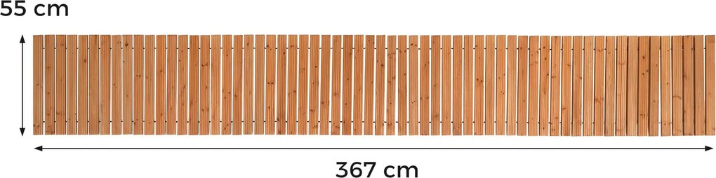Costway Zahradní cesta dřevěná venkovní válečková dráha s protiskluzovým