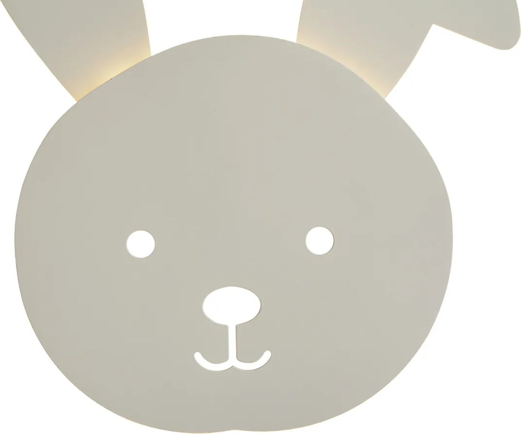 Dětské nástěnné svítidlo béžové vč. LED 3-stupňové stmívatelné - Benny the Bunny