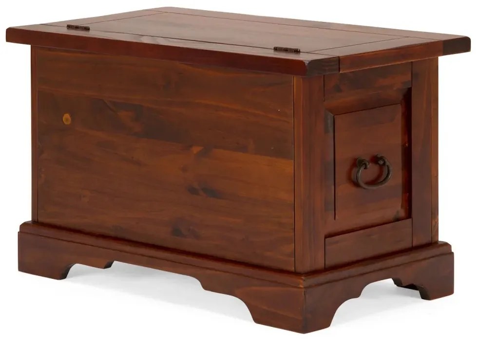 furniture-nabytek.cz - Masivní truhlice Catello z borovicového dřeva, lakovaná, hnědá