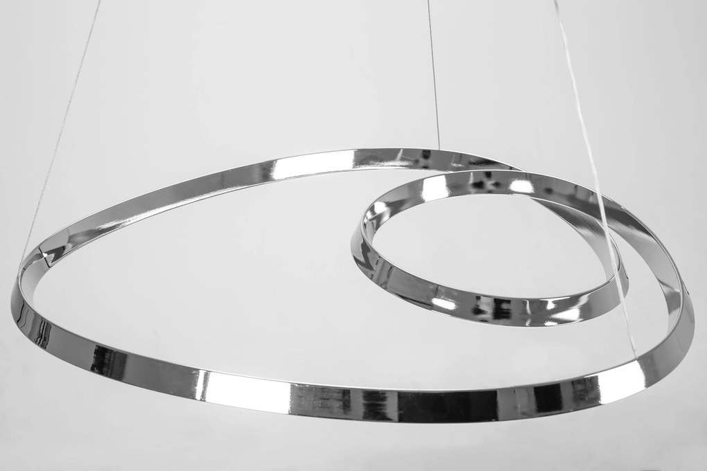 Toolight, Moderní LED stropní svítidlo + dálkové ovládání APP7798-cp, chrom, OSW-05503