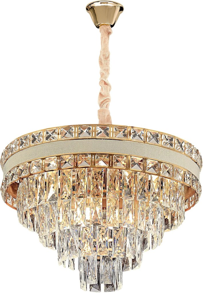 Toolight Toolight, závěsné svítidlo 50cm, 7xE14, G048-CP, zlatá, OSW-08942