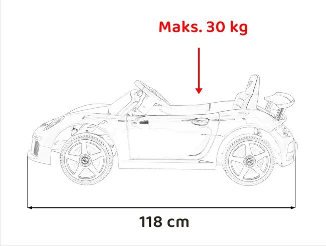 Elektrické autíčko RUF CTR3 bílé