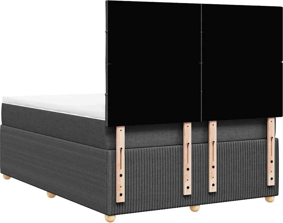 Box spring postel s matrací tmavě šedá 140x200 cm textil 3292080
