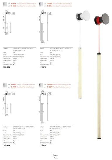 Redo 01-3303 - LED Stm nástěnná lampa SWING LED/16W/230V 3000/4000K CRI 90 bílá