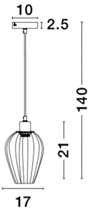 Nova Luce Závěsné svítidlo SAGE, 17cm, E27 1x12W Barva: Růžová
