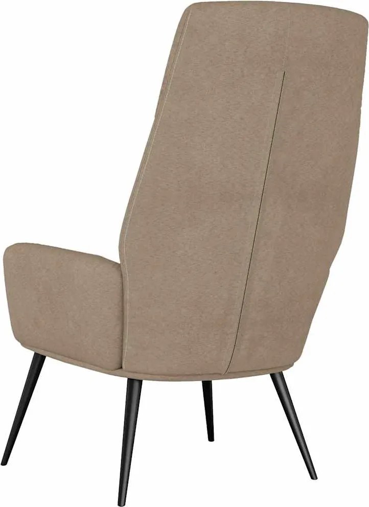 Relaxační křeslo taupe umělá broušená kůže 341280