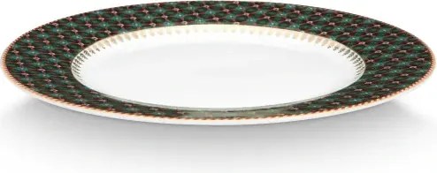 Pip Studio Berry Blues talíř Ø23cm, zelený (Talíř z tenkostěnného porcelánu)