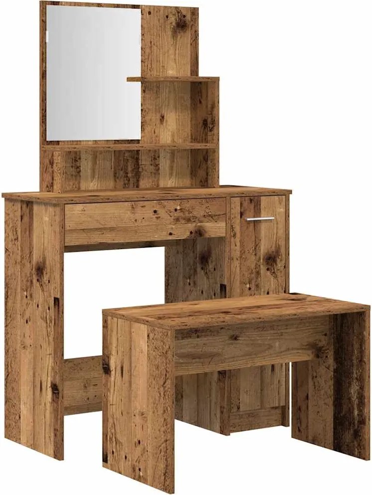 Set toaletního stolku staré dřevo kompozitní dřevo 3329191