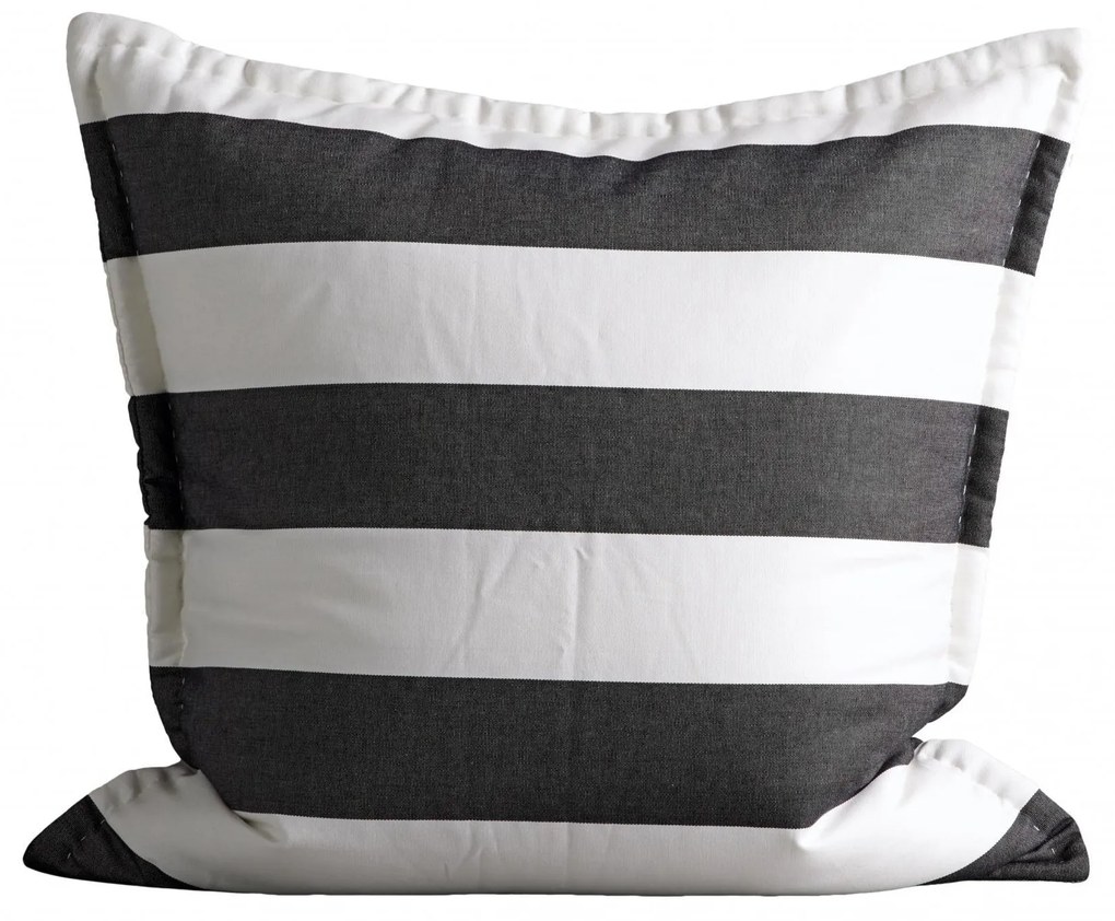 Tine K Home Povlak na polštář Black White 60x60cm, šedá barva, bílá barva, textil
