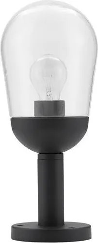 NV 9060195 Venkovní sloupkové svítidlo OMIKA tmavě šedý hliník a čiré sklo E27 1x12W 220-240V bez žárovky IP54 - NOVA LUCE