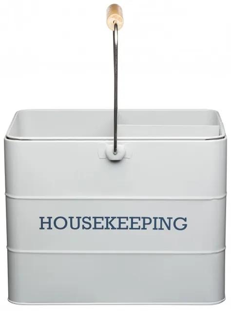 Kitchen Craft - plechový úklidový kbelík Living Nostalgia, šedý