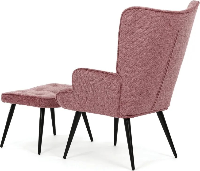 Relaxační křeslo AK-303 PINK2, sametová látka, růžová (68 x 72) cm