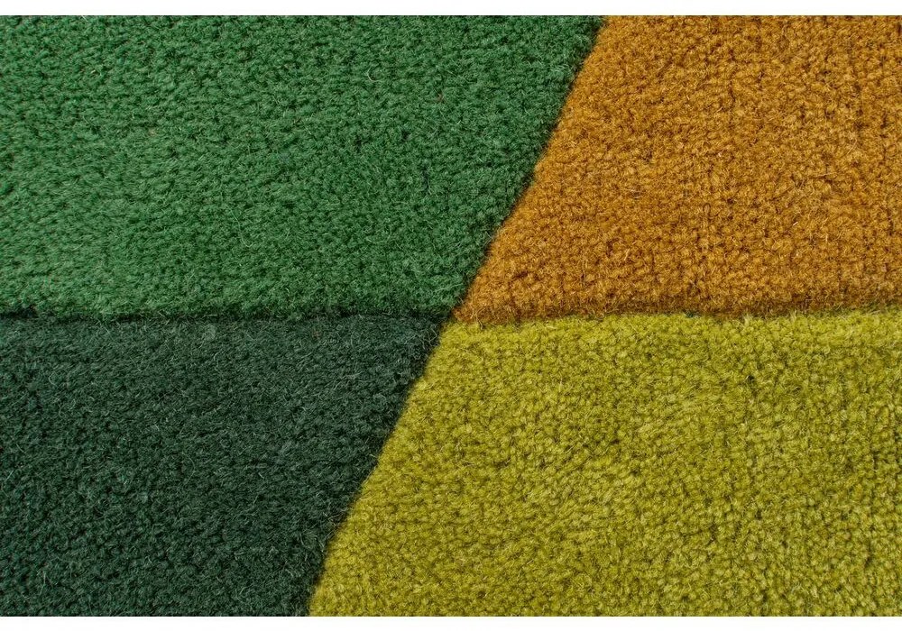 Flair Rugs, Ručně všívaný kusový koberec Illusion Prism Green/Multi kruh, 160x160 (průměr) kruh, vícebarevná, ložnice