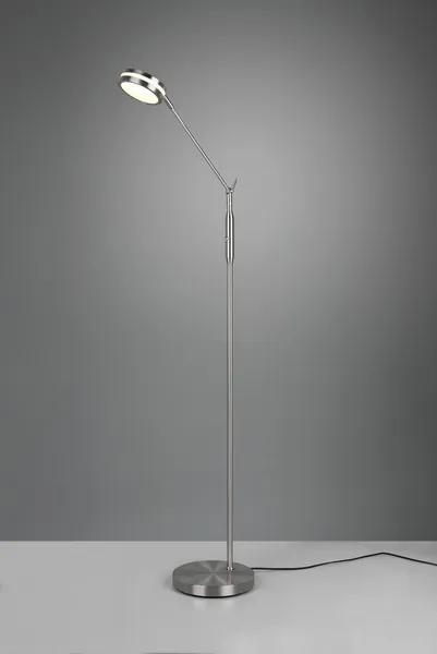 TRIO 426510107 FRANKLIN dotyková stojací lampa SMD LED V1330mm 6,5W/650lm 2700+3200+4000K matný nikl, stmívatelná Stojanové lampy